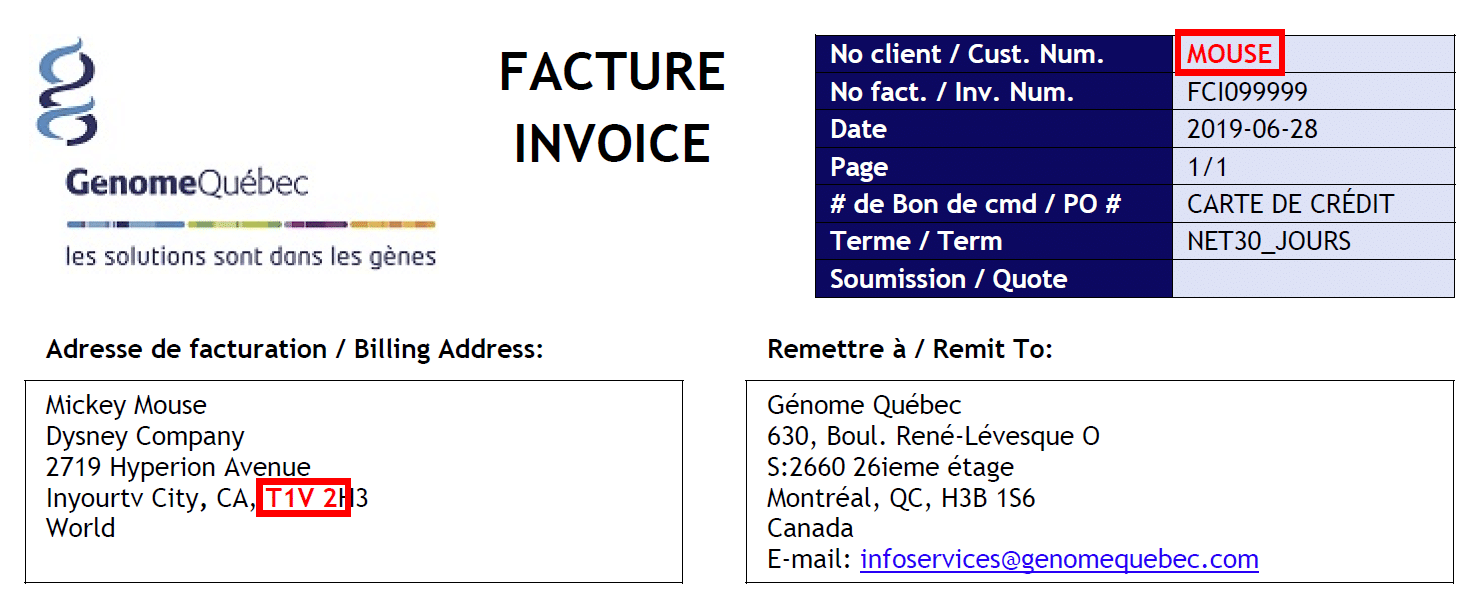 Payments by credit card | GénomeQuébec inc.